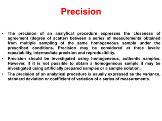 Analytical method validation | PDF
