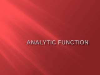 Analytic function | PPTX