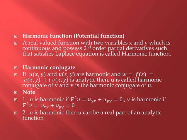 Analytic Function Pptx Physics Science