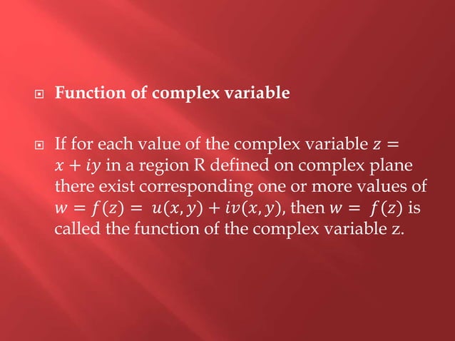 Analytic function | PPT