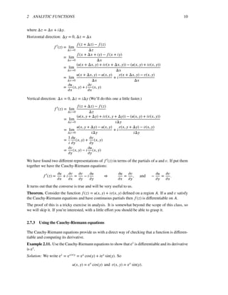 Analytic function 1 | PDF