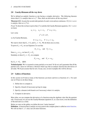 Analytic function 1 | PDF