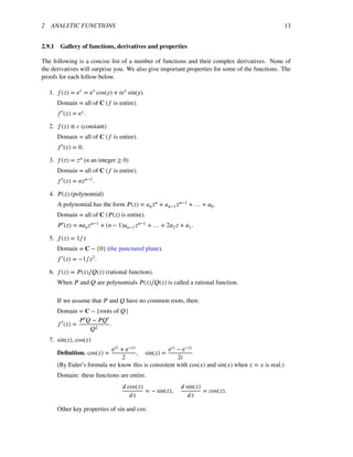 Analytic function 1 | PDF
