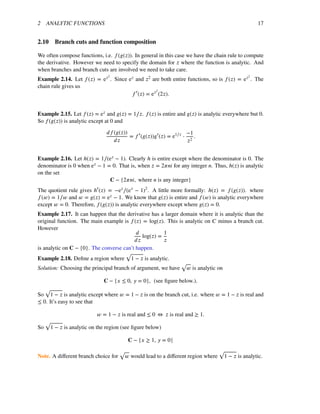 Analytic function 1 | PDF