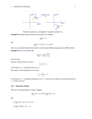 Analytic function 1 | PDF