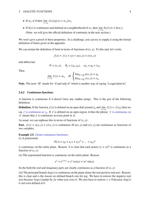 Analytic function 1 | PDF