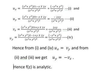 Analytic functions 2 | PPT