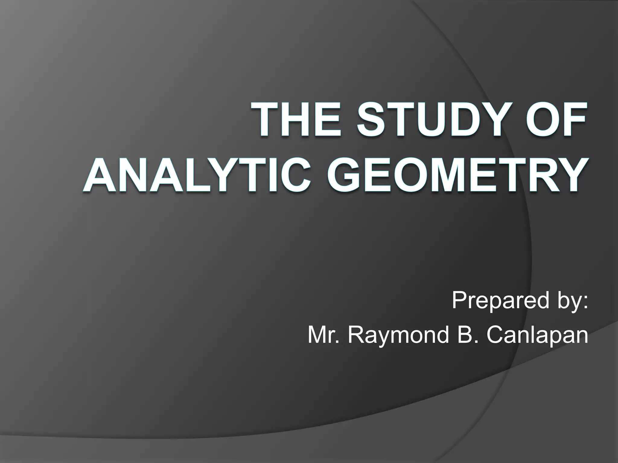 Analytic geom and distance formula | PPTX