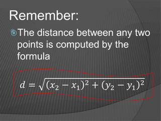 Analytic geom and distance formula | PPTX
