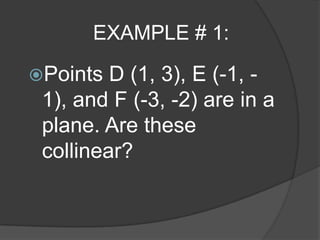 Analytic geom and distance formula | PPT
