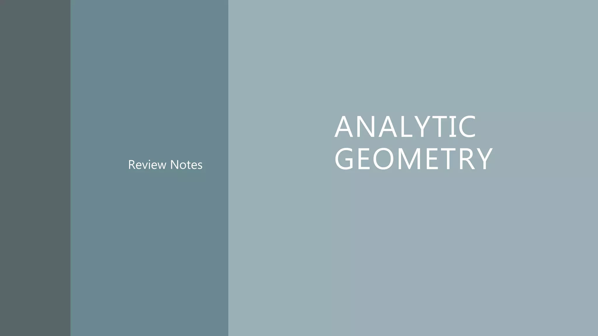 Analytic geometry | PPTX