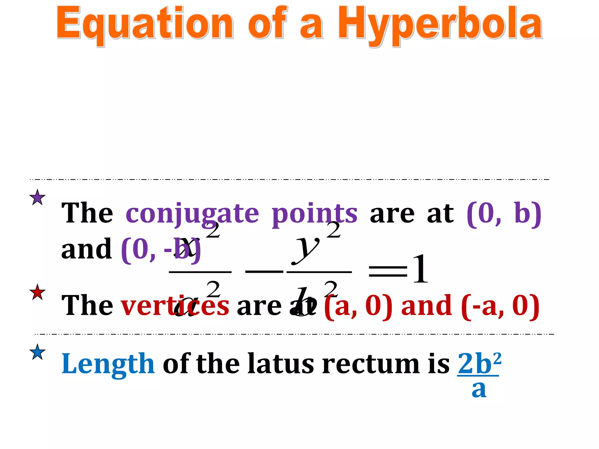 Analytic geometry hyperbola | PPT