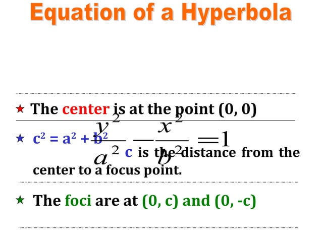 Analytic geometry hyperbola | PPT | Physics | Science