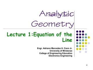 Analytic geometry lecture1 | PPT