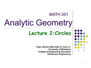 Analytic geometry lecture2 | PPTX