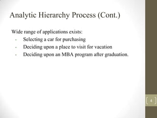 Analytic hierarchy process | PPTX