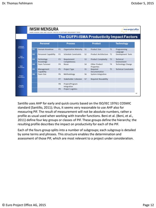 Analytic hierarchy process for pif thomas fehlmann | PDF | Technology ...