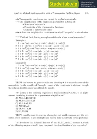 ANALYTIC METHOD IMPLEMENTATION WITH A TRIGONOMETRY PROBLEM SOLVER | PDF ...