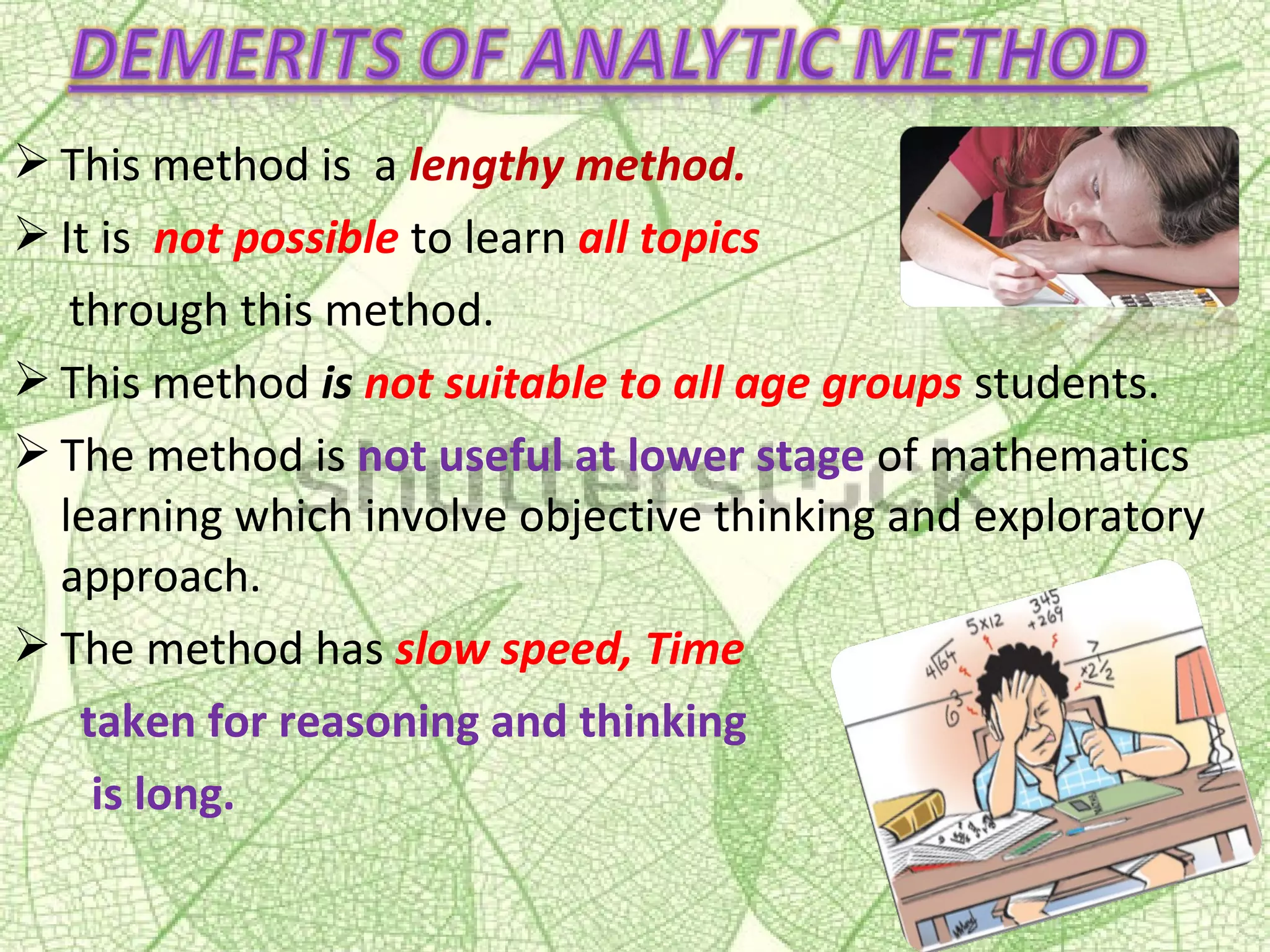 Analytico - synthetic method of teaching mathematics | PPT