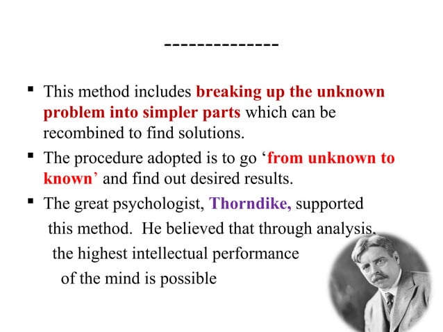 Analytico - synthetic method of teaching mathematics | PPT | Educational Assessment | Education