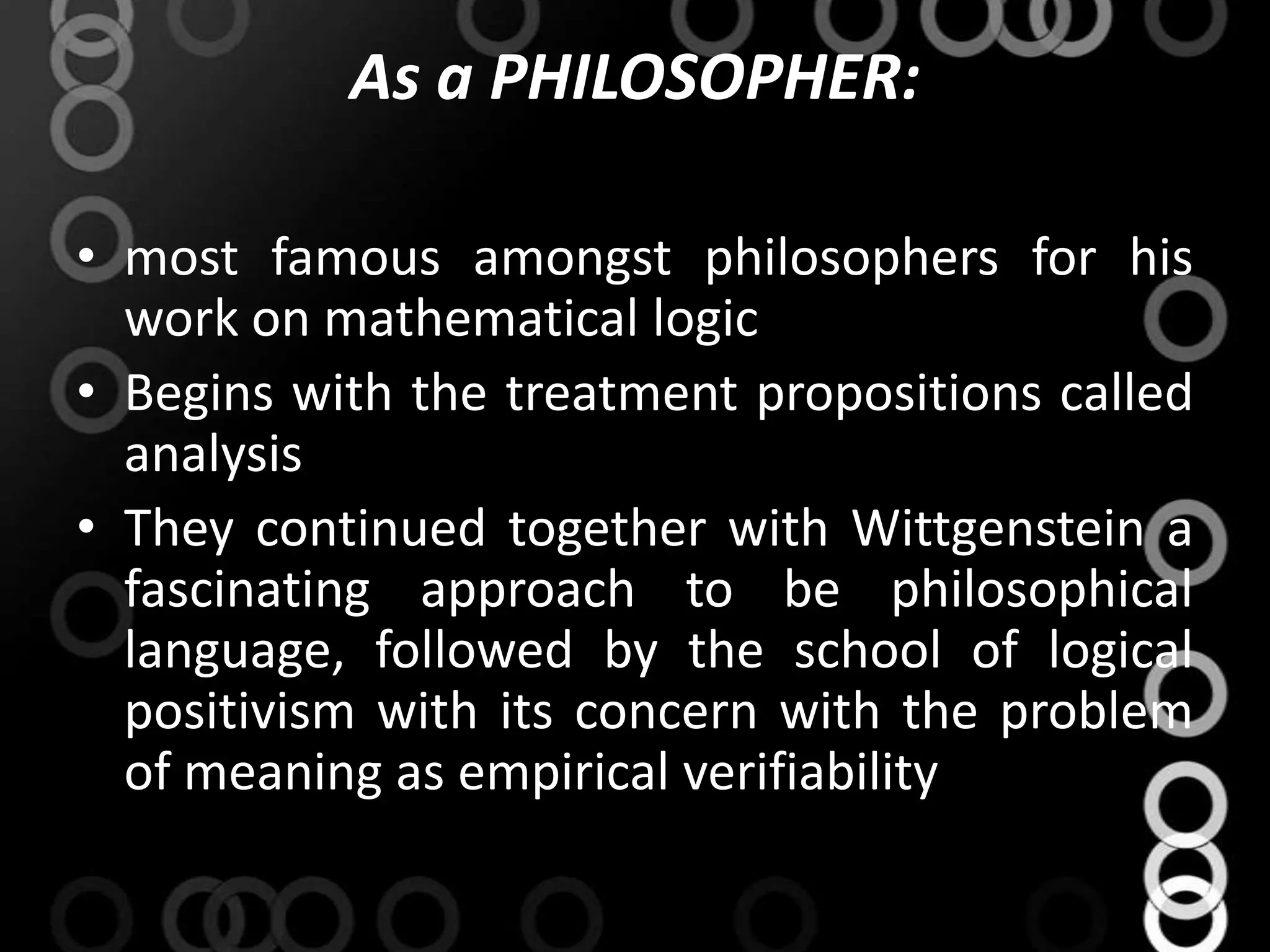 Analytic philosophy finl ppt | PPTX