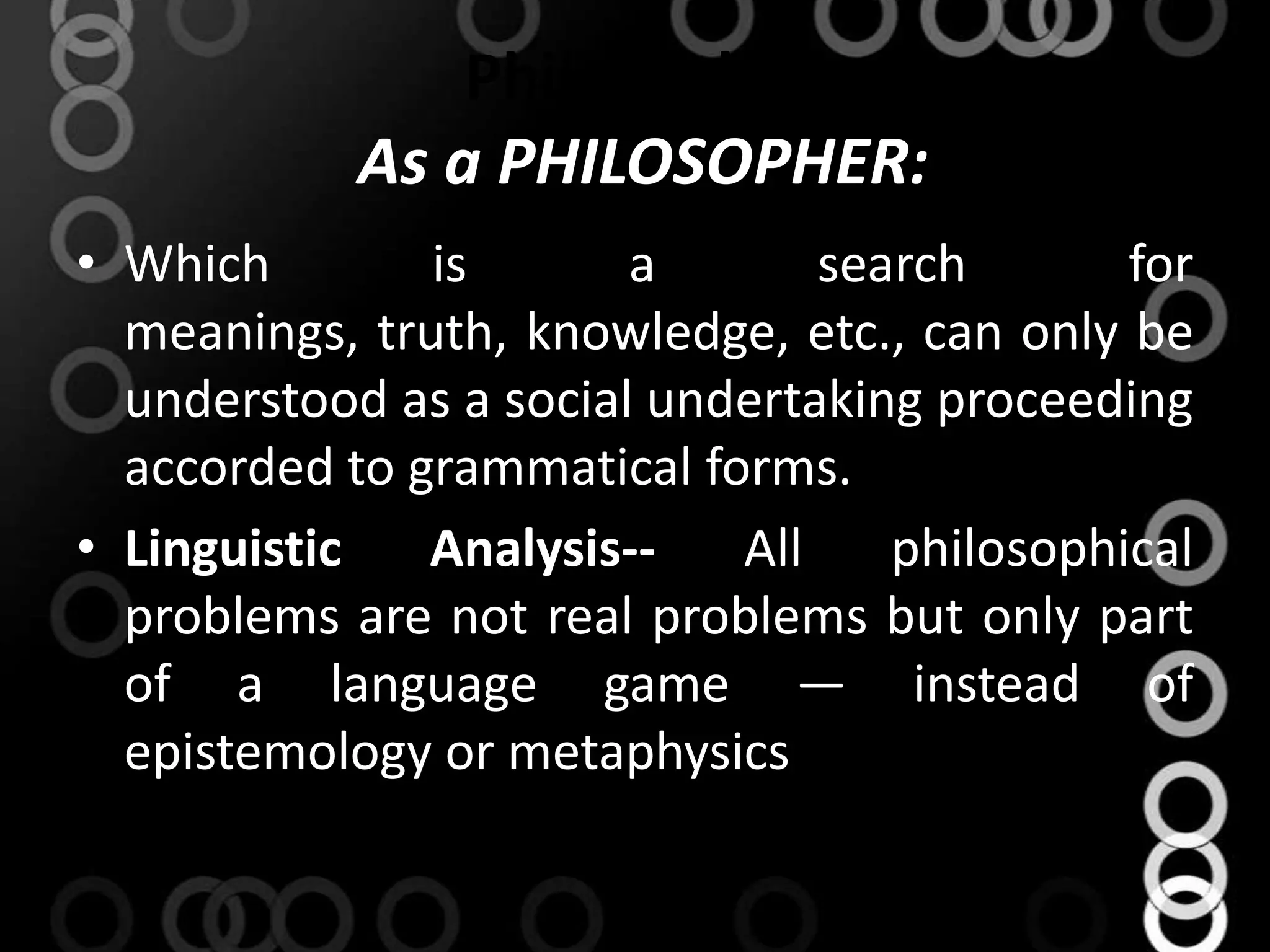 Analytic philosophy finl ppt | PPTX