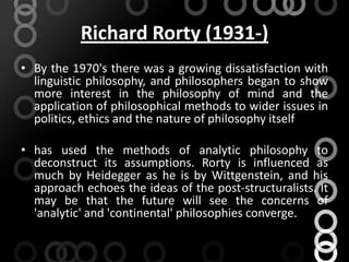 Analytic philosophy finl ppt | PPTX