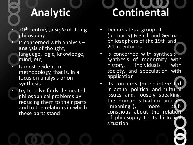 Analytical Philosophy Examples
