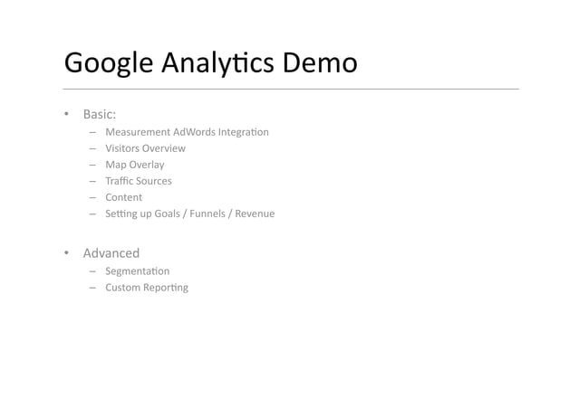 ISBSM #4 - Intro to Web Analytics | PPT