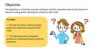 Consumer Behaviour - Selecting a School for your child | PPTX