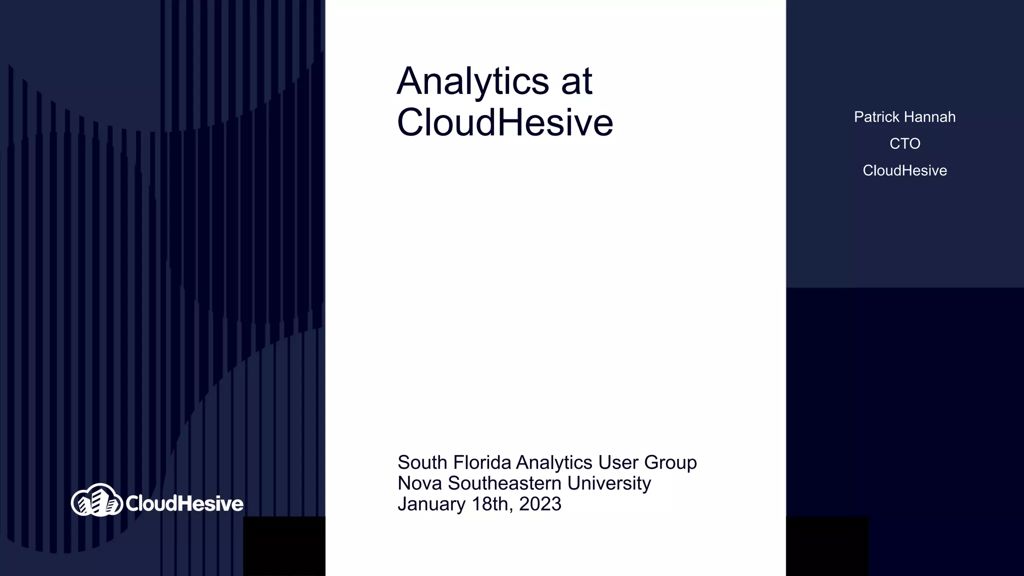 Analytics at CloudHesive | PPT