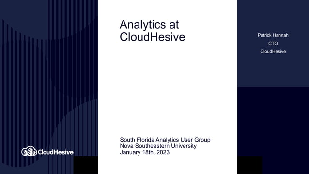 Analytics at CloudHesive | PPT