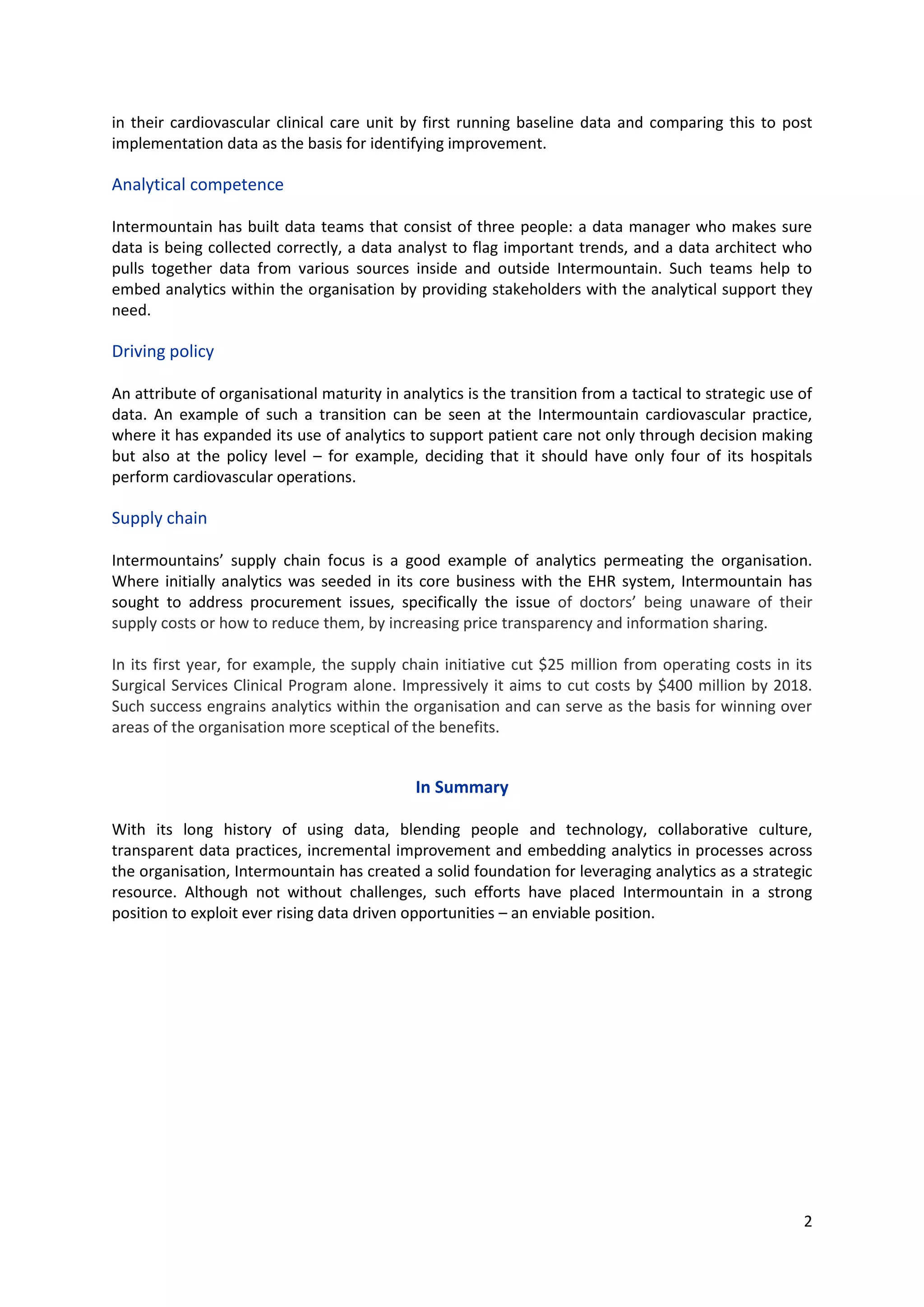 Review of mit sloan management review case study on analytics at ...