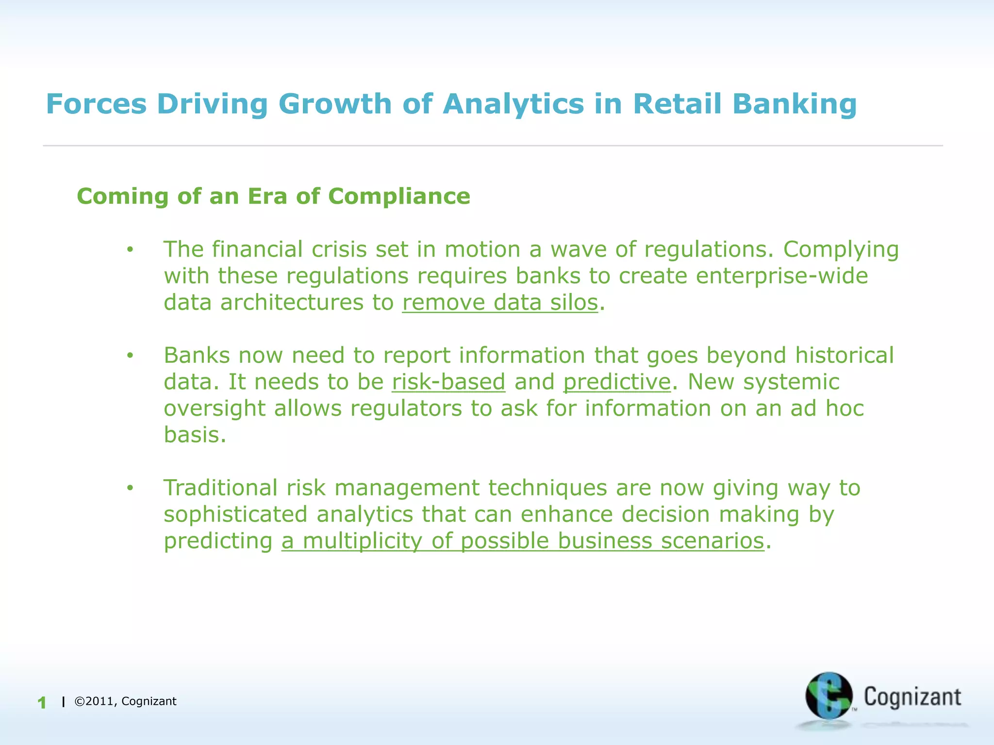 How Analytics Can Transform the US Retail Banking Sector | PPTX