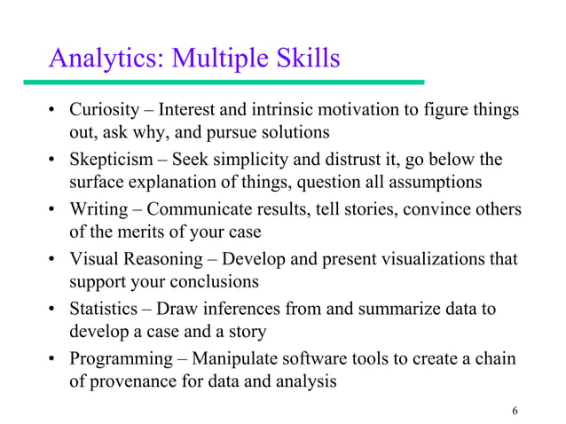 Introduction to Advance Analytics Course | PPT