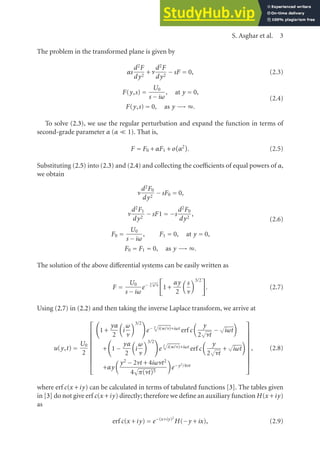 Analytic Solution Of Stokes Second Problem For Second-Grade Fluid | PDF