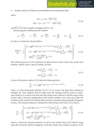 Analytic Solution Of Stokes Second Problem For Second-Grade Fluid | PDF