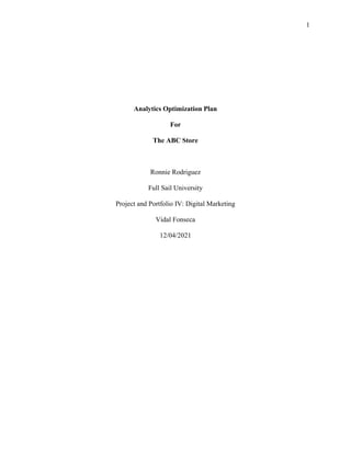 Analytics Optimization Plan | PDF
