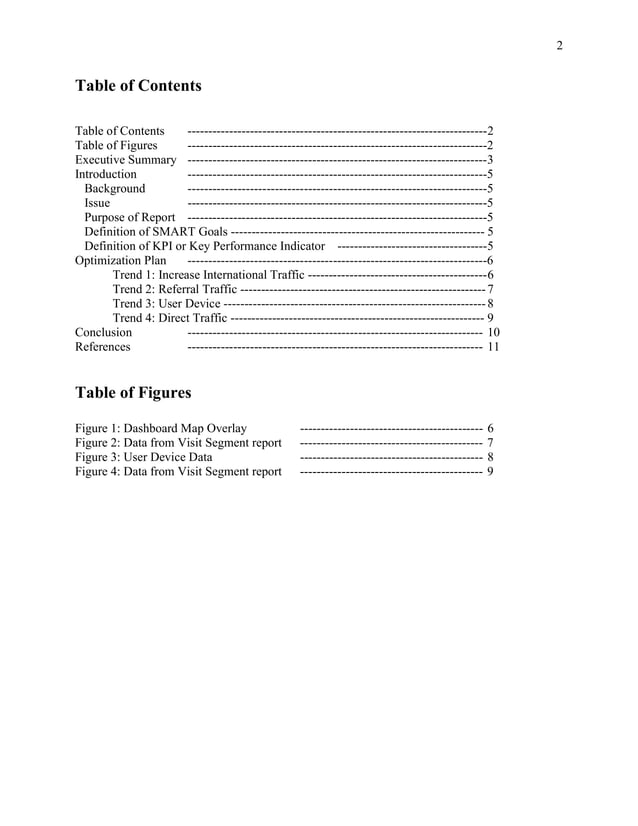 Analytics Optimization Plan | PDF