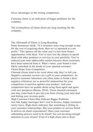 ANALYTICS PLAN TO REDUCE CUSTOMER CHURN AT YORE BLENDS Himabin.docx