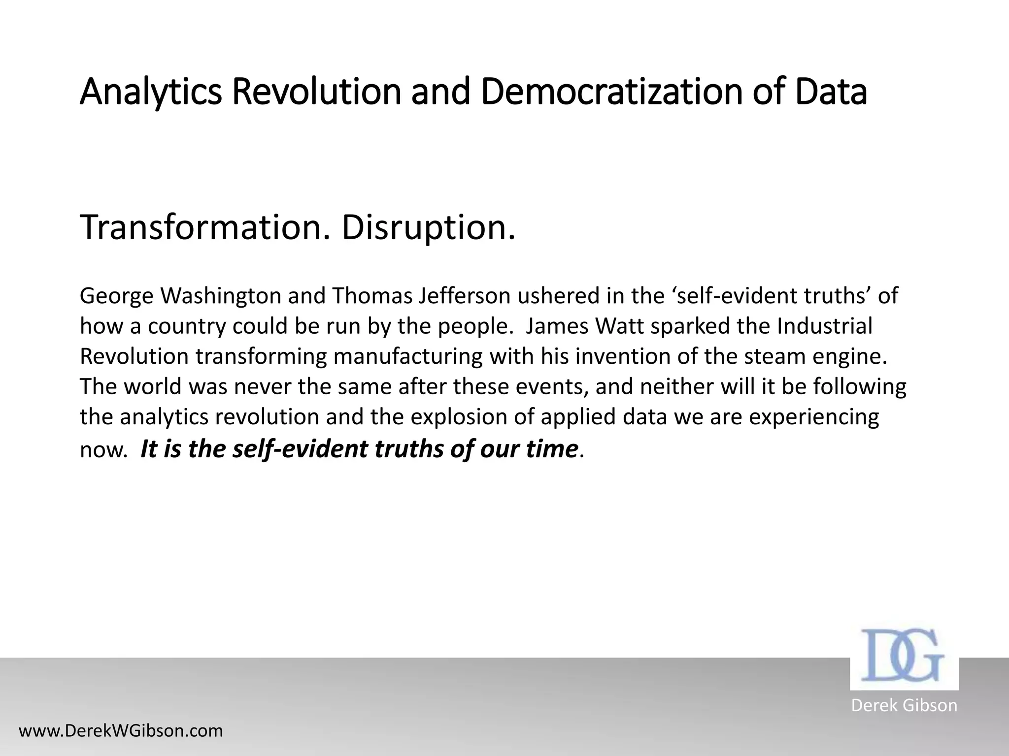 Analytics revolution and democratization of data | PPTX | Databases ...