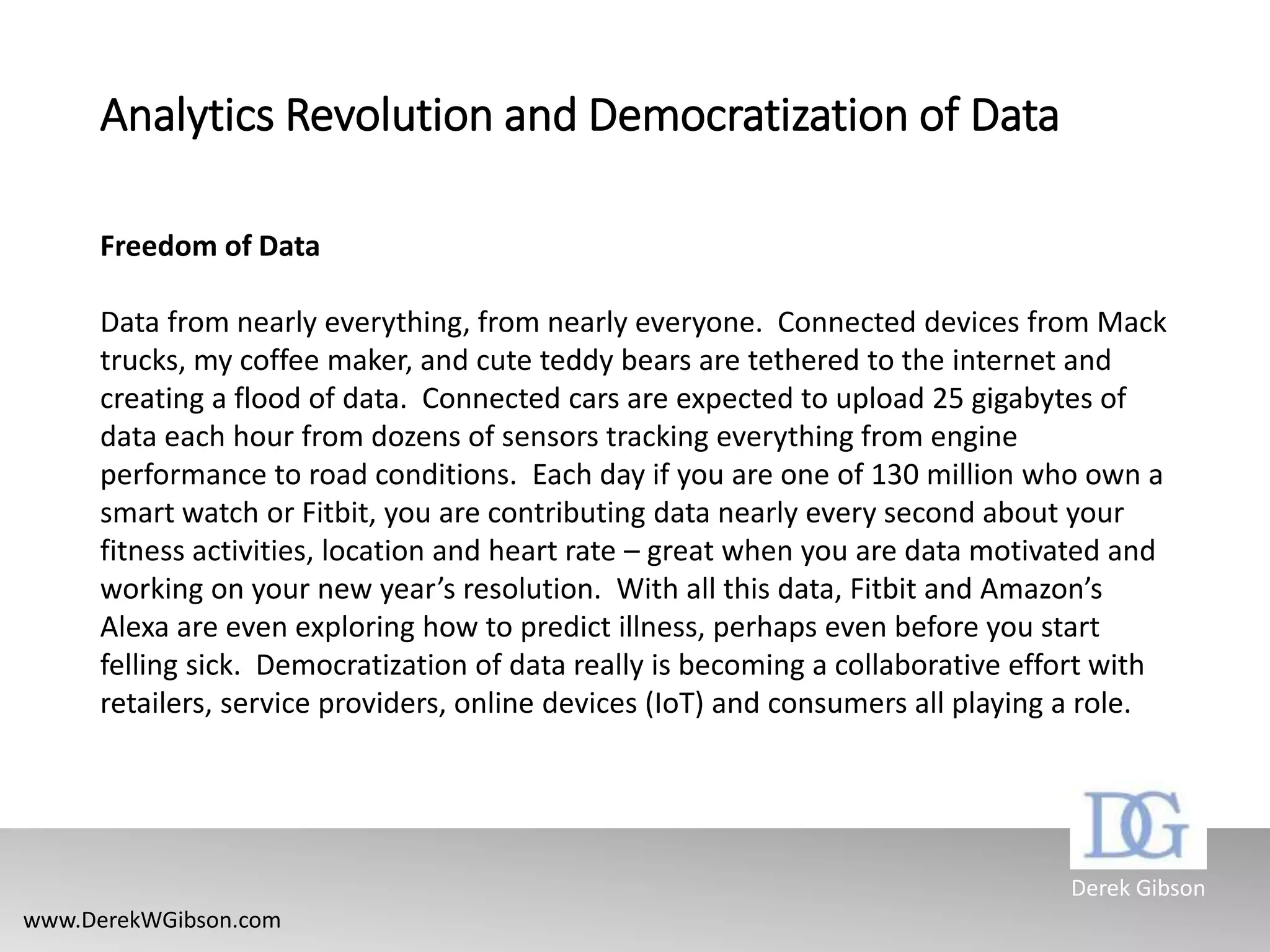 Analytics revolution and democratization of data | PPTX | Databases | Computer Software and ...