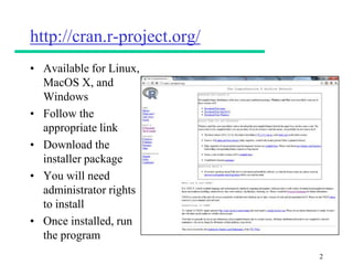 Installing R and R-Studio | PPTX