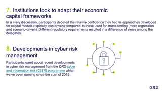 ORX Analytics & Scenario Forum 2019 - summary | PPT
