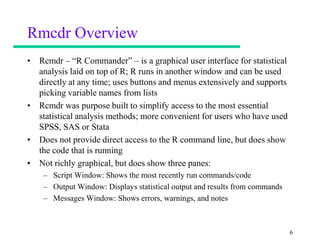 R-Studio Vs. Rcmdr | PPTX