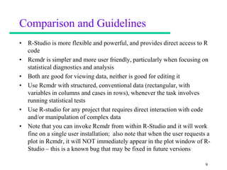 R-Studio Vs. Rcmdr | PPTX