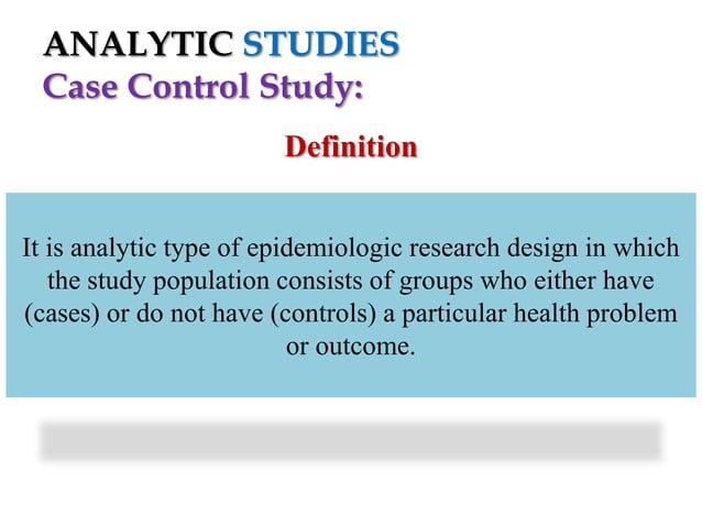 Analytic studies | PPTX