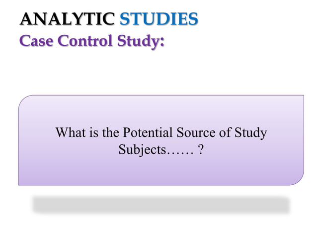 Analytic studies | PPTX