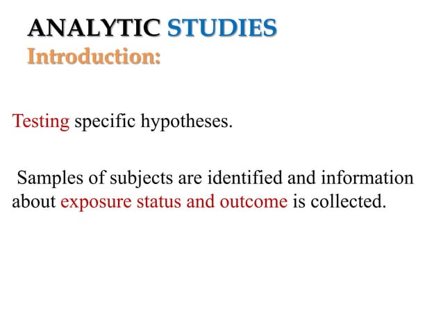 Analytic studies | PPTX
