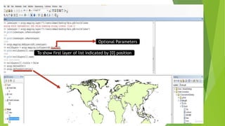 Analytics with arcpy package detailing of Mapping Module Properties and Data management Tools | PPTX